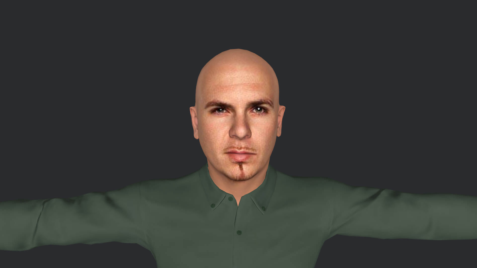 Pitbull Singer Realistic Full Body Fully Rigged Character - 3D Model by ...