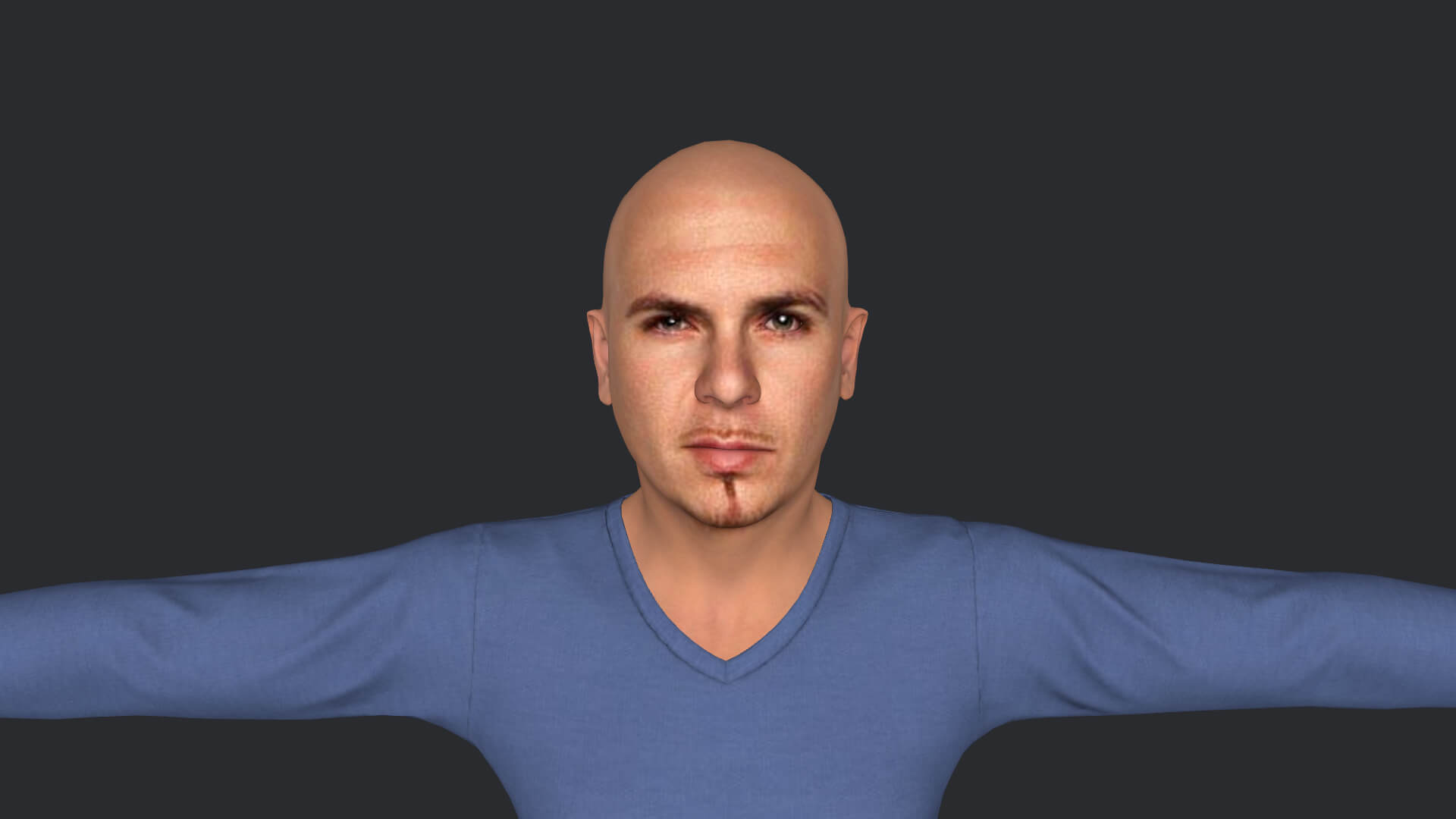 Pitbull Singer Realistic Full Body Fully Rigged Character - 3D Model by ...