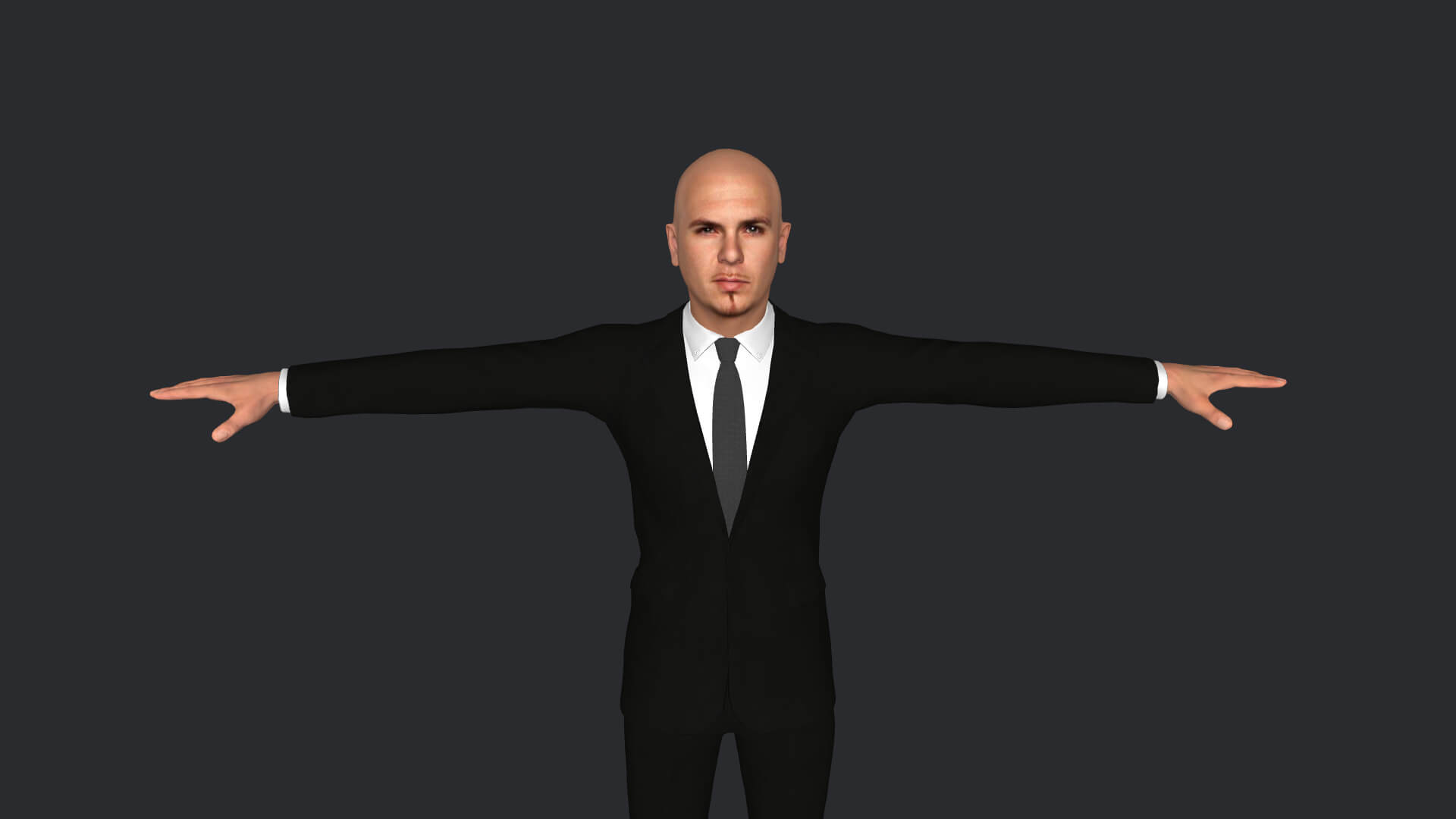 Pitbull Singer Realistic Full Body Fully Rigged Character - 3D Model by ...