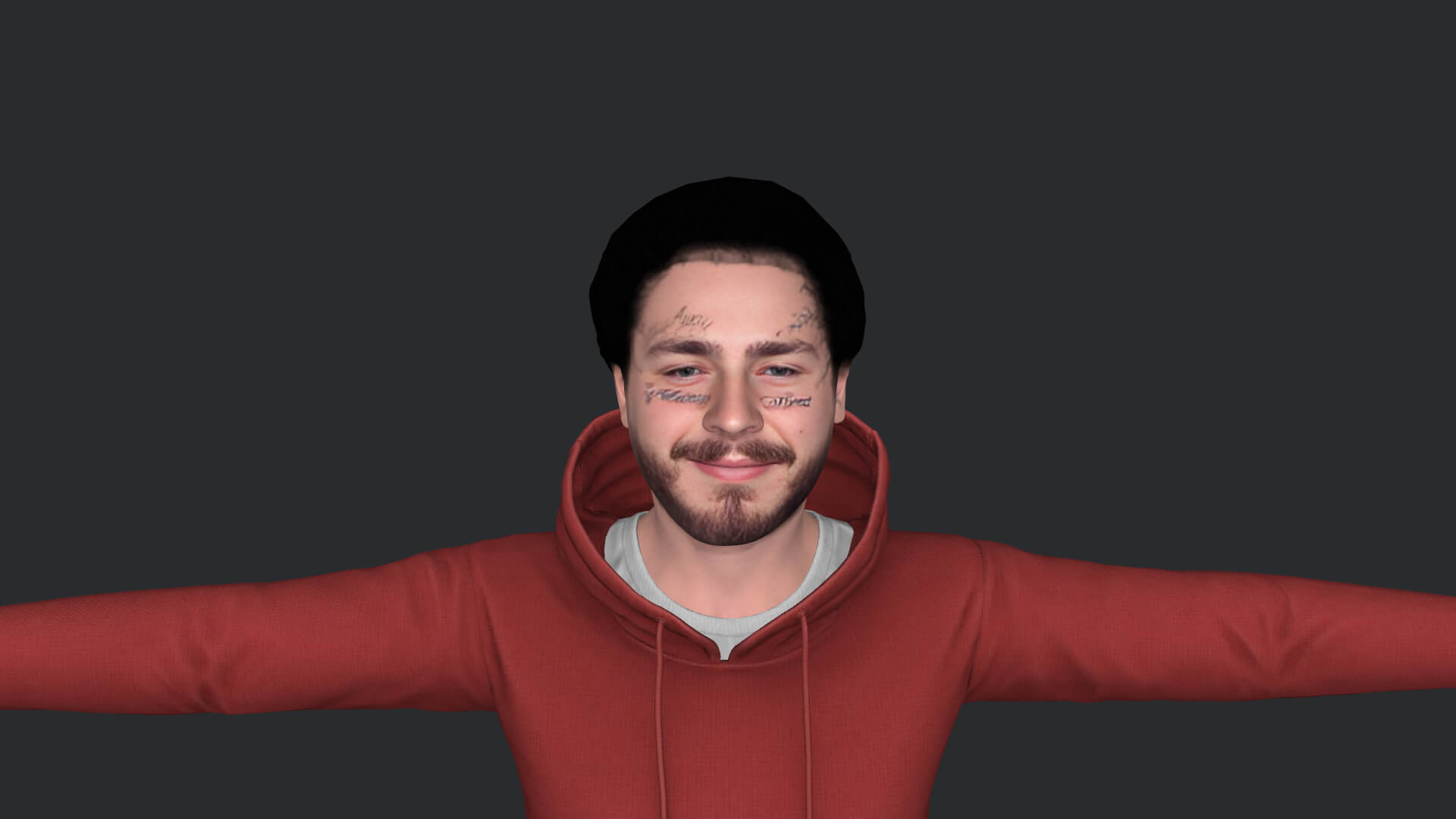 Post Malone Realistic Full Body Fully Rigged Character - 3D Model by ...