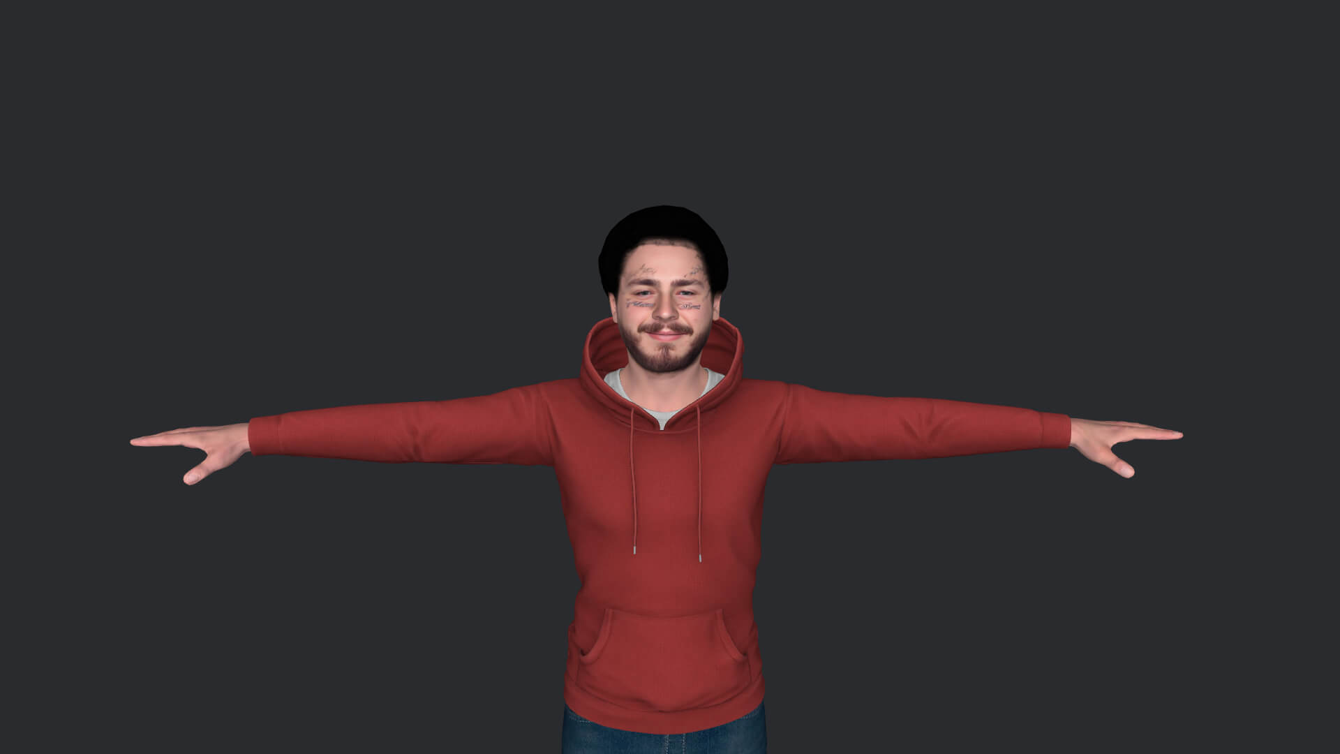 Post Malone Realistic Full Body Fully Rigged Character - 3D Model by ...