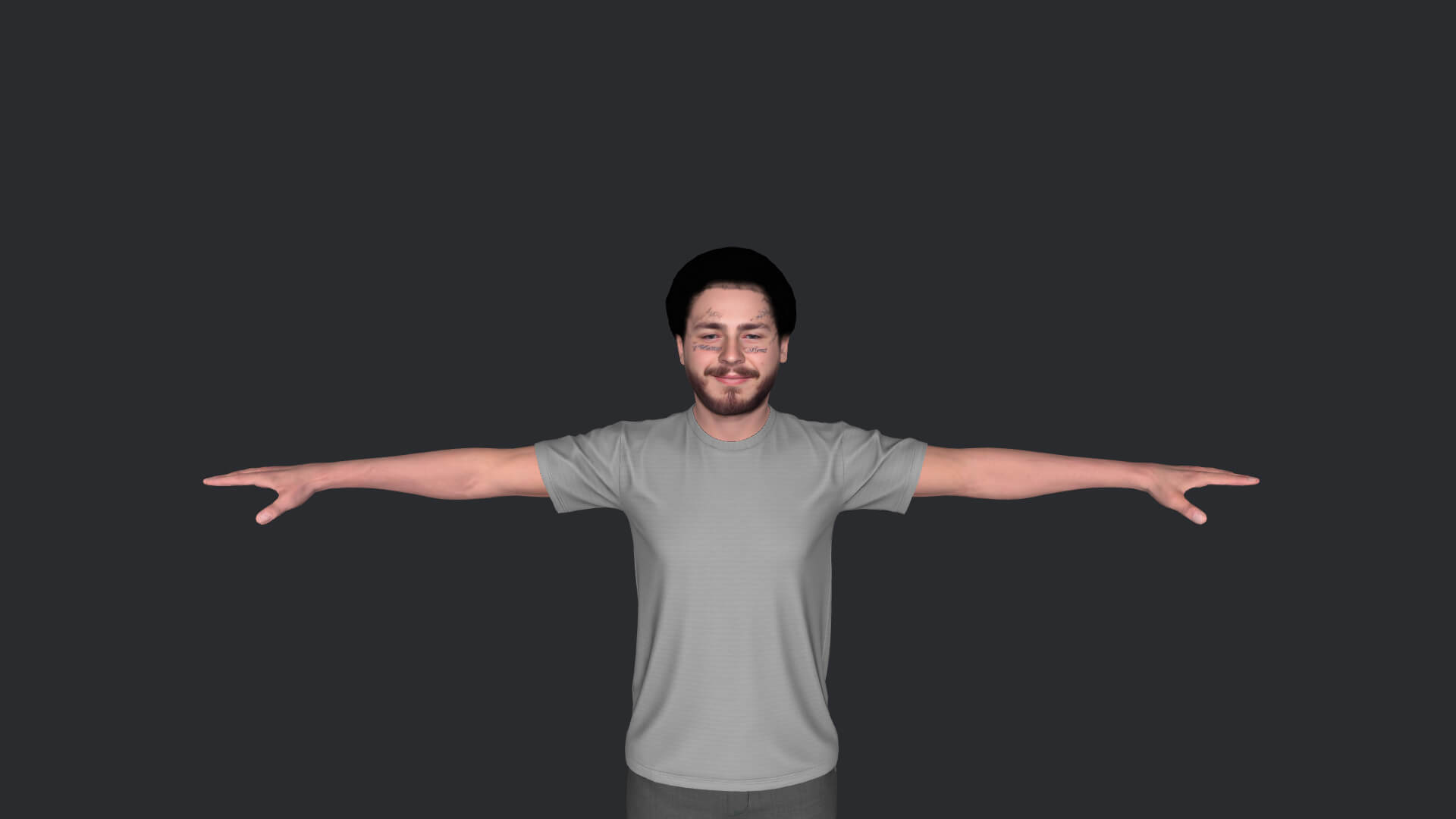 Post Malone Realistic Full Body Fully Rigged Character - 3D Model by ...