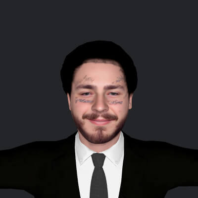 Post Malone Realistic Full Body Fully Rigged Character - 3D Model by ...