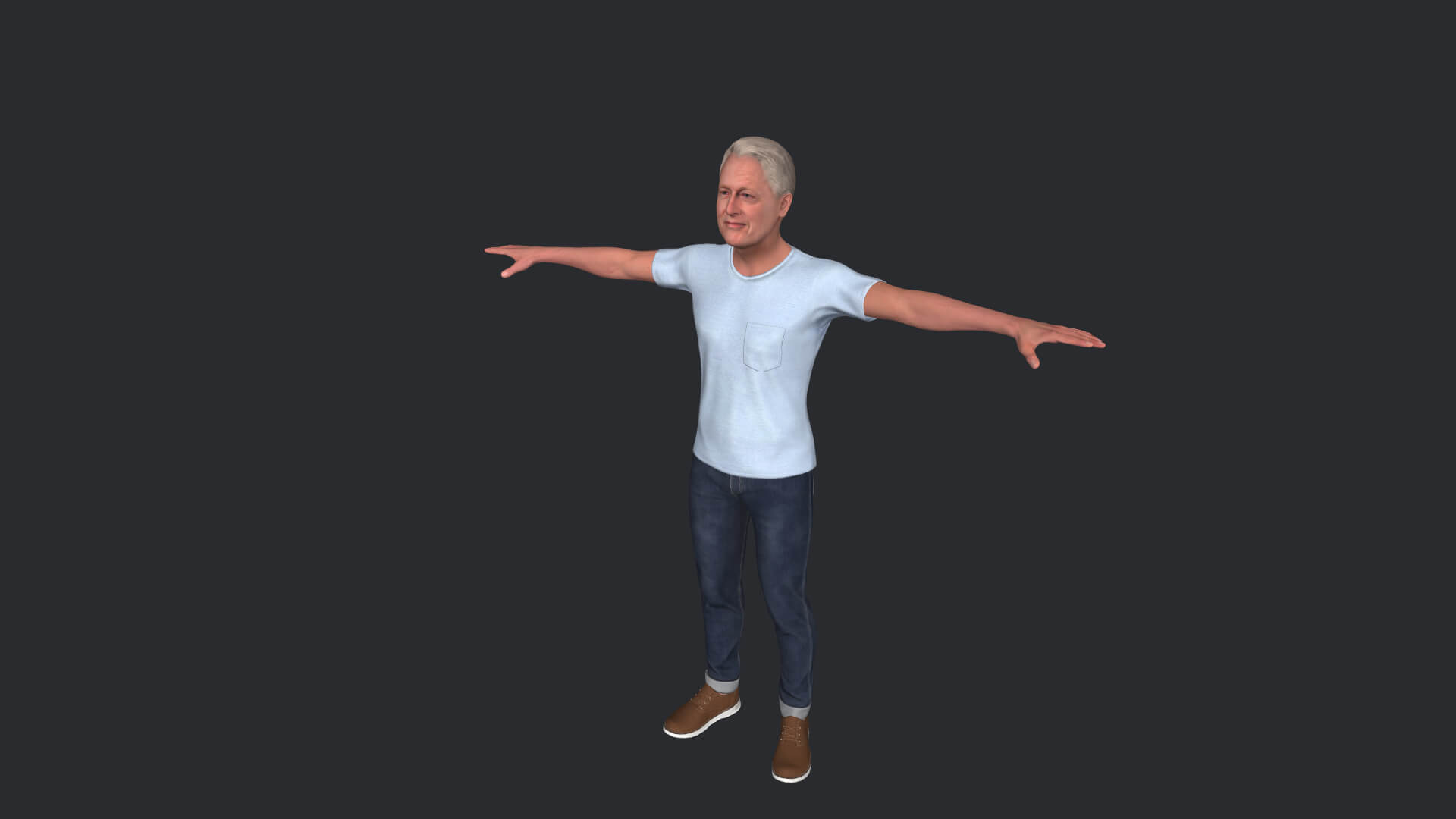 President Bill Clinton Realistic Fully Rigged Character - 3D Model by ...