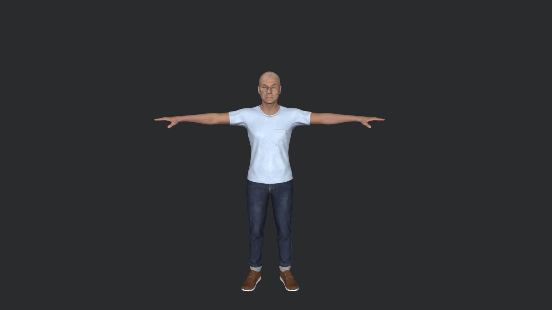 Professor X Charles Xavier Realistic Fully Rigged Character - 3D Model ...