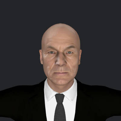 Professor X Charles Xavier Realistic Fully Rigged Character - 3D Model ...