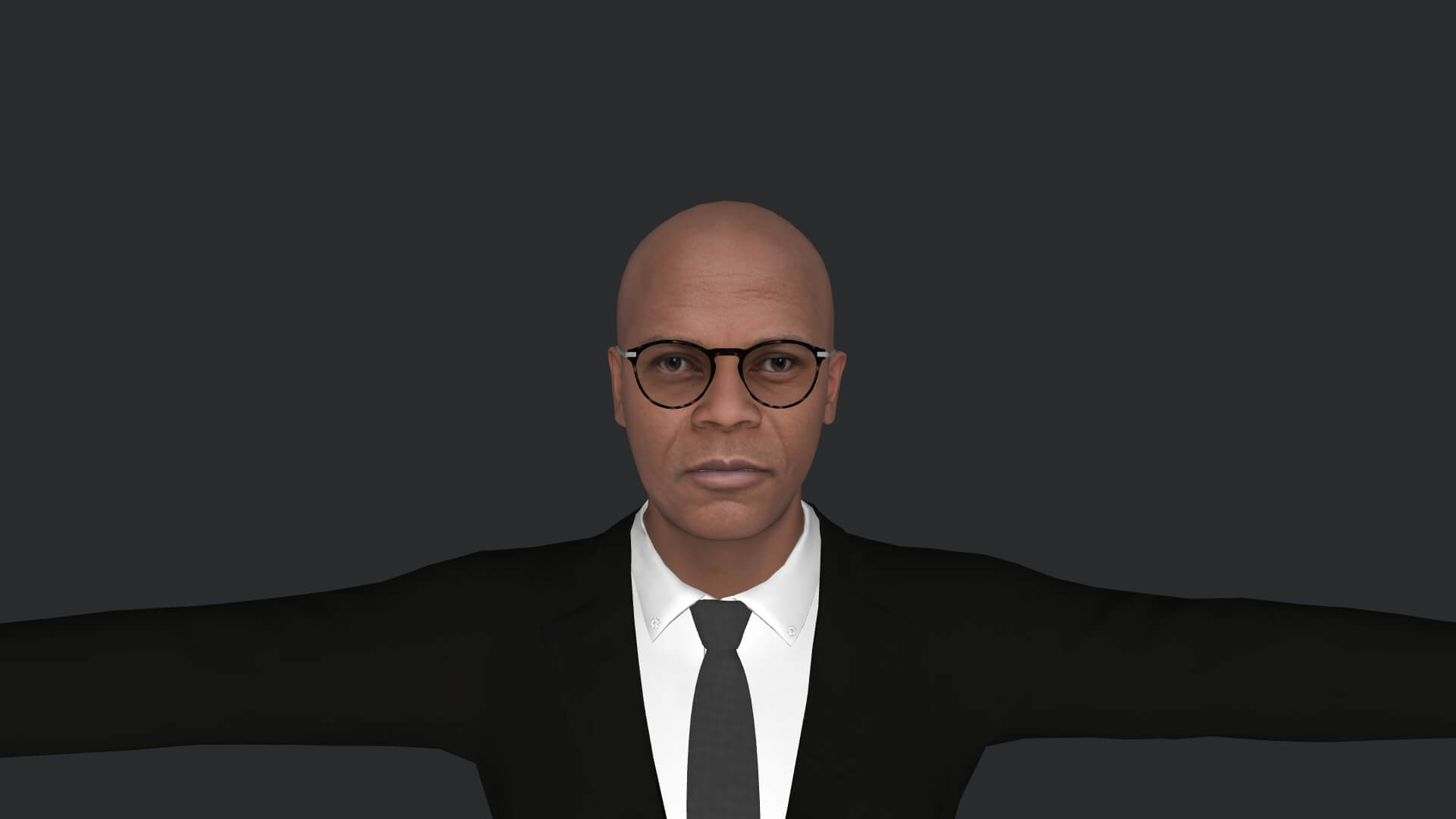 Samuel L Jackson Realistic Full Body Fully Rigged Character - 3D Model ...