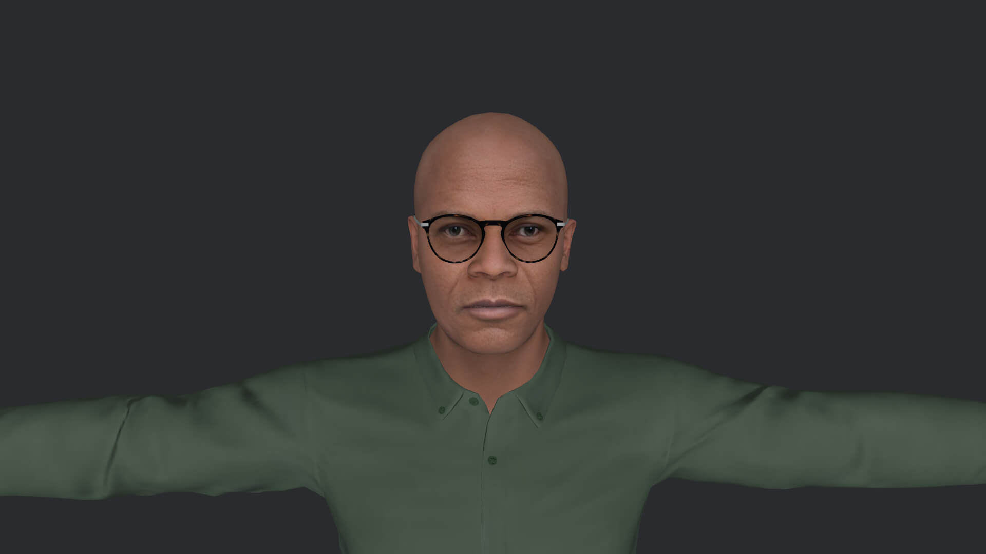 Samuel L Jackson Realistic Full Body Fully Rigged Character - 3D Model ...