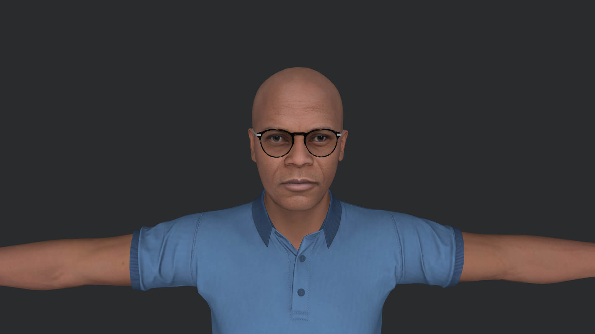 Samuel L Jackson Realistic Full Body Fully Rigged Character - 3D Model ...