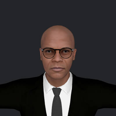 Samuel L Jackson Realistic Full Body Fully Rigged Character - 3D Model ...