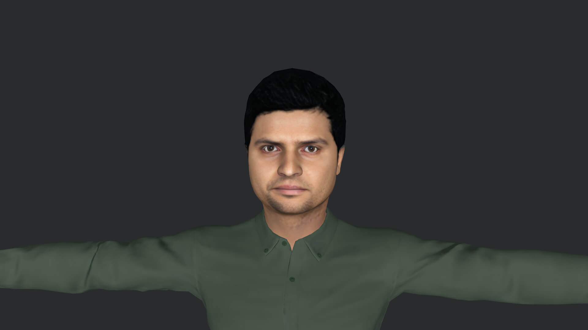Suresh Raina Realistic Full Body Fully Rigged Character - 3D Model by ...