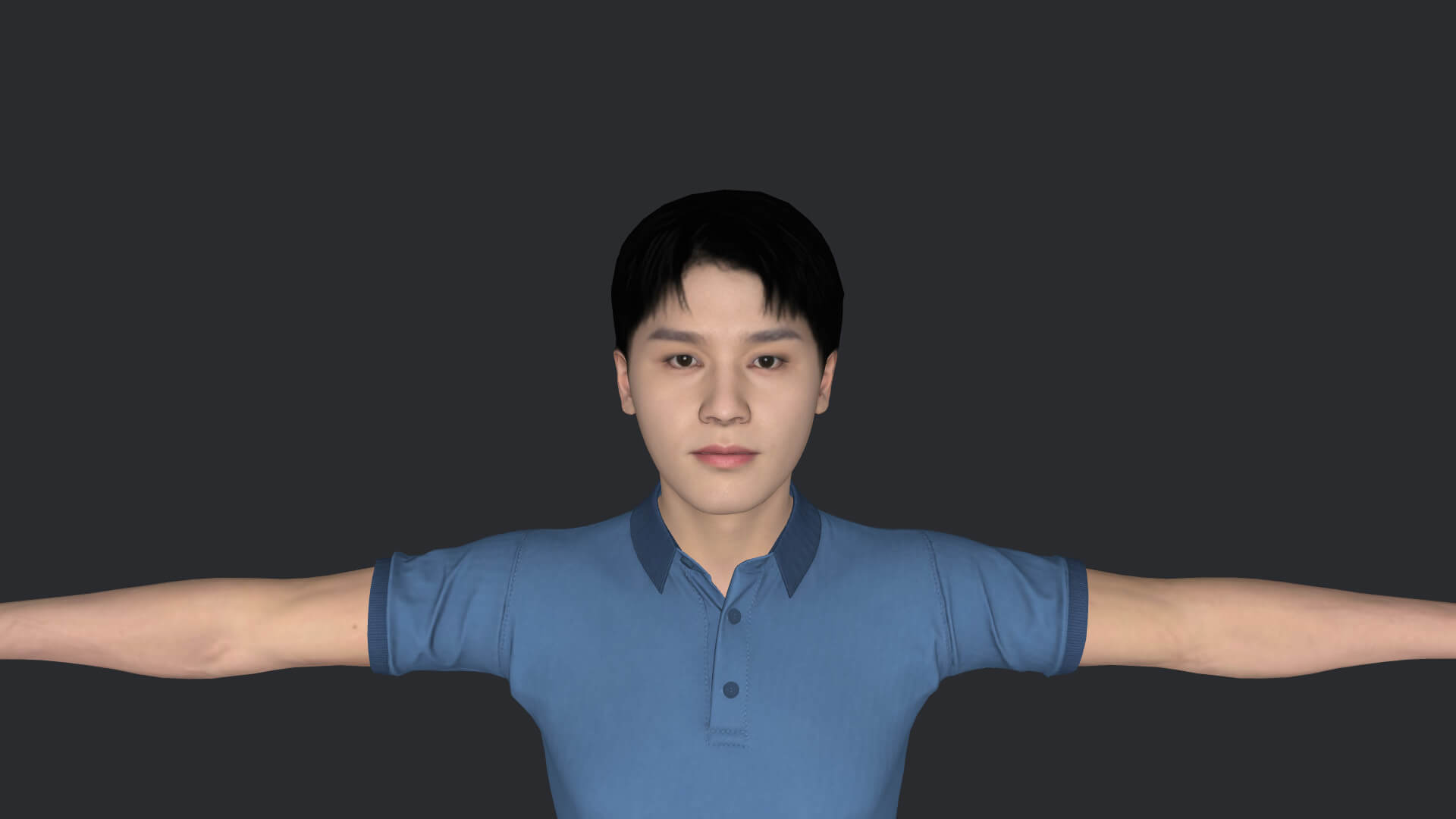Taeil Realistic Full Body Fully Rigged Character - 3D Model by meta avatars