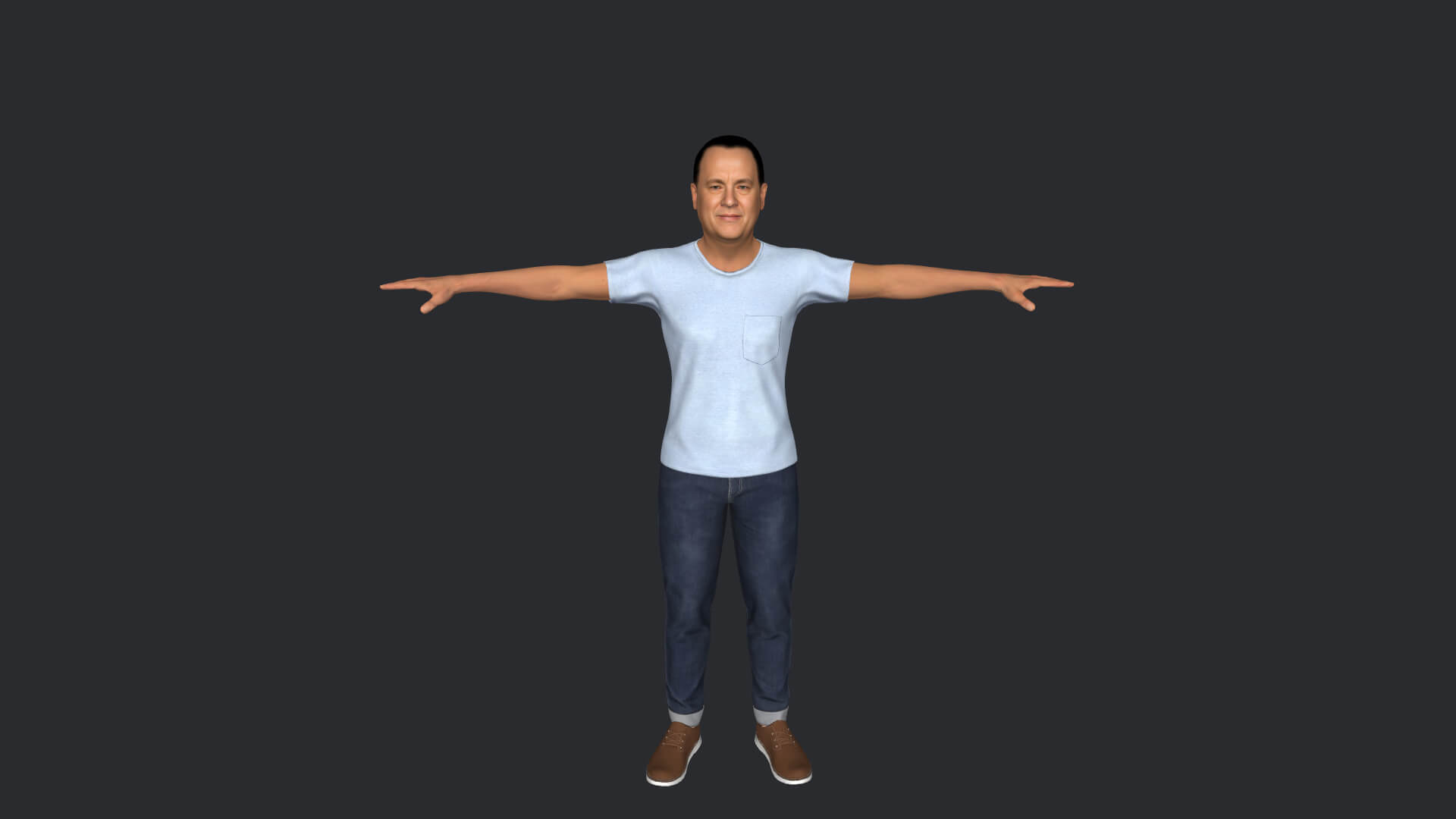 Tom Hanks Realistic Full Body Fully Rigged Character - 3D Model by meta ...