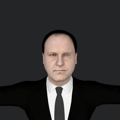 Tony Soprano Realistic Full Body Fully Rigged Character - 3D Model by ...