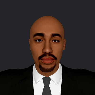 Tupac Shakur Hyper Realistic Full Body Rigged Character - 3D Model by ...