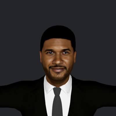 Usher Realistic Full Body Fully Rigged Character - 3D Model by meta avatars