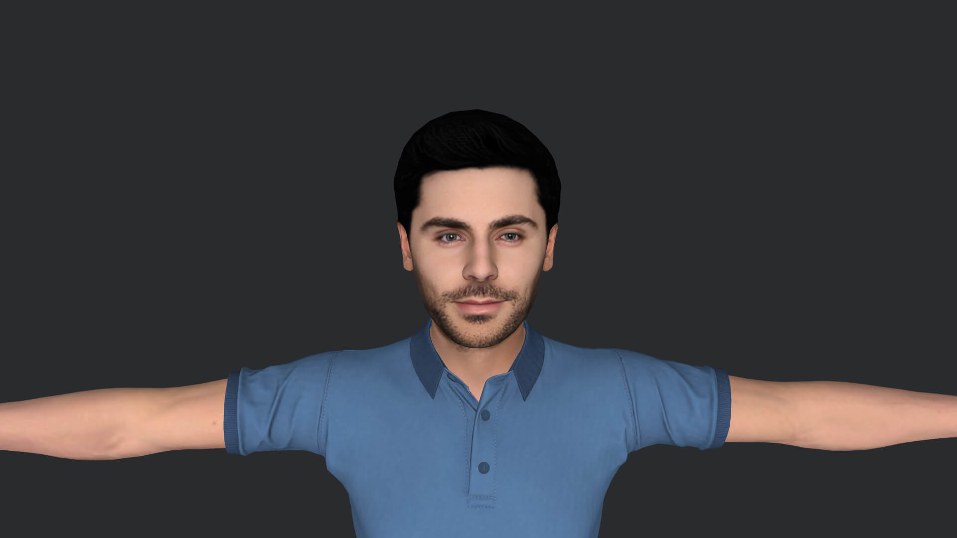 Zac Efron Realistic Full Body Fully Rigged Character - 3D Model by meta ...
