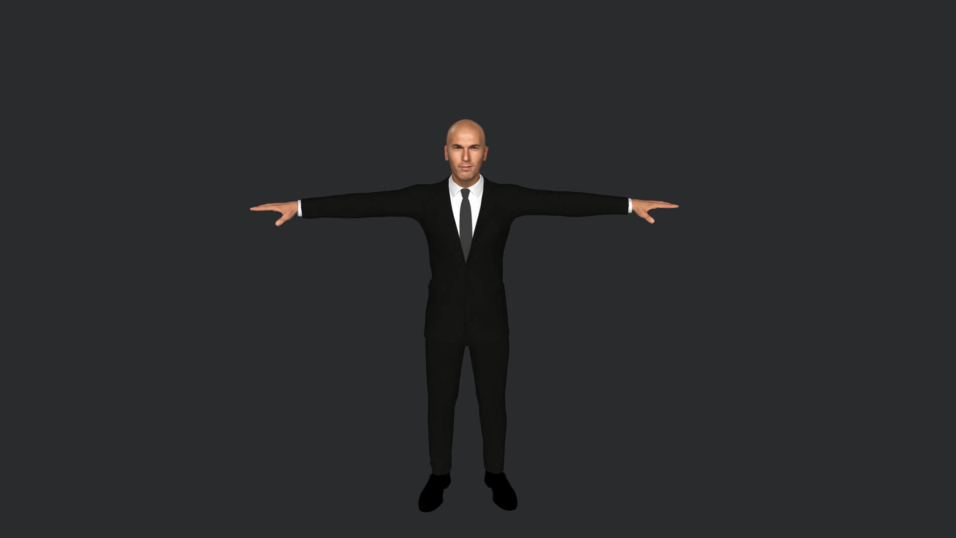 Zinedine Zidane Full Body Fully Rigged Character - 3D Model by meta avatars