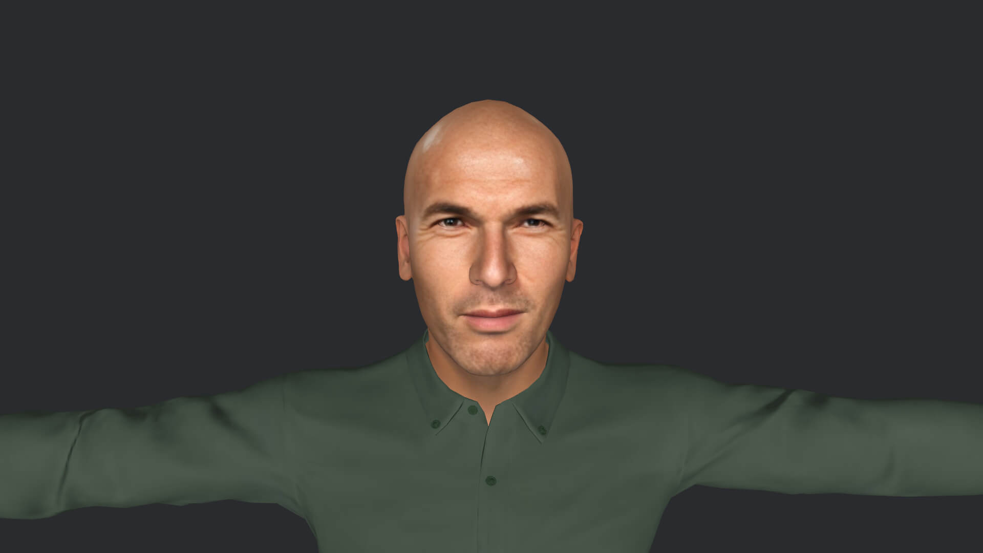 Zinedine Zidane Full Body Fully Rigged Character - 3D Model by meta avatars
