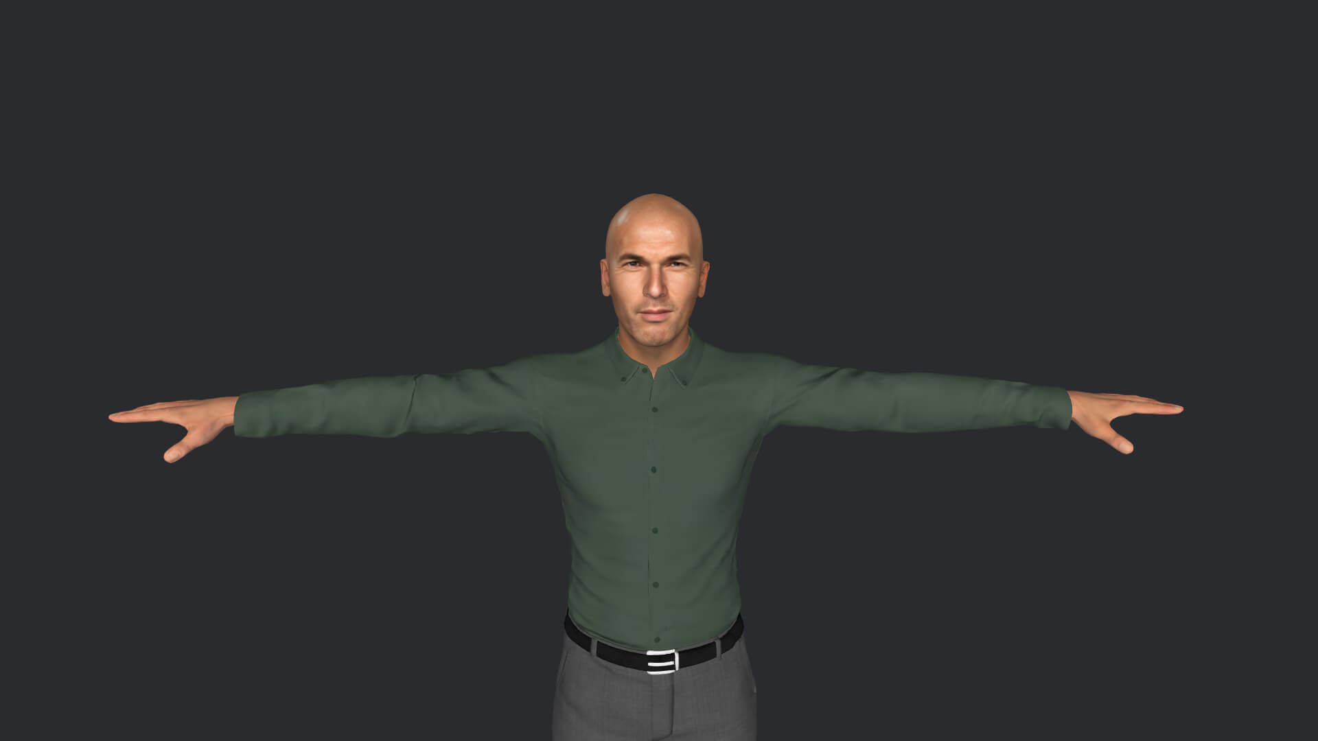 Zinedine Zidane Full Body Fully Rigged Character - 3D Model by meta avatars