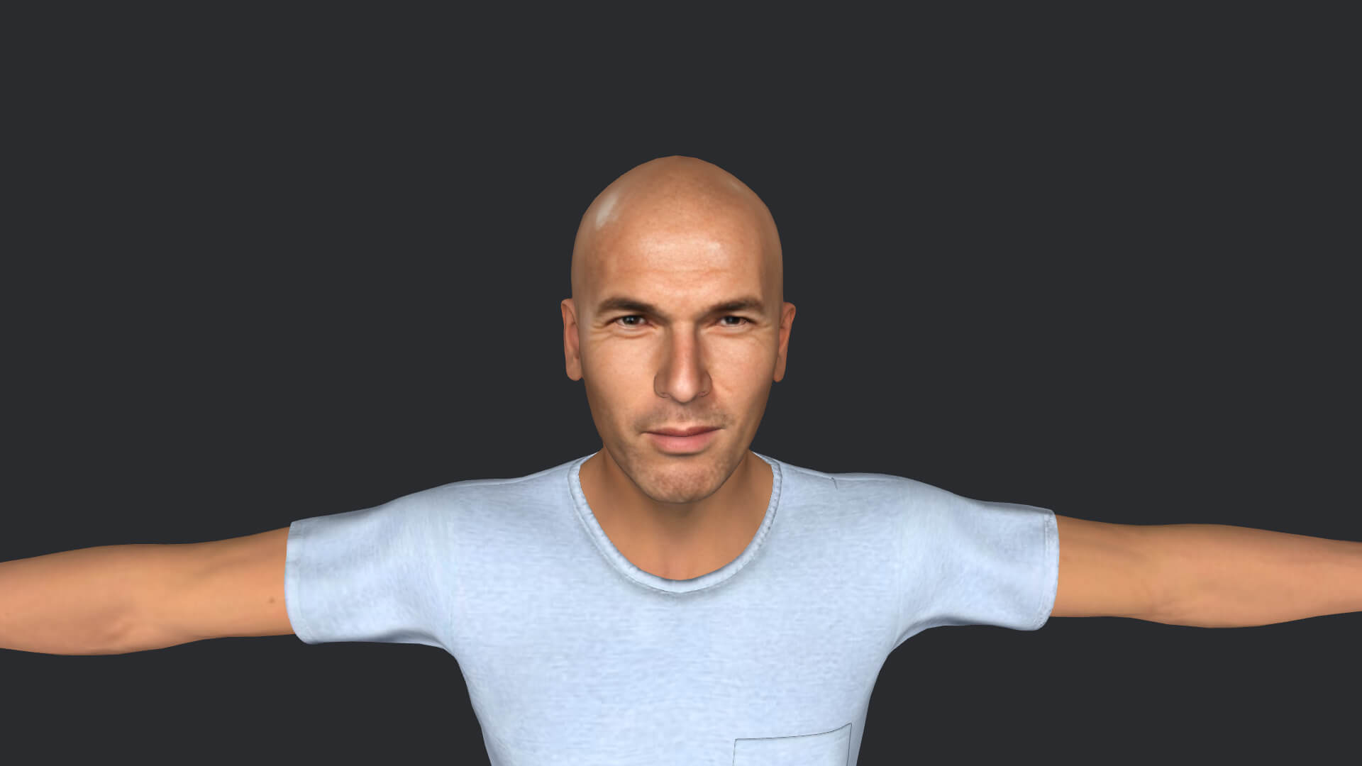 Zinedine Zidane Full Body Fully Rigged Character - 3D Model by meta avatars