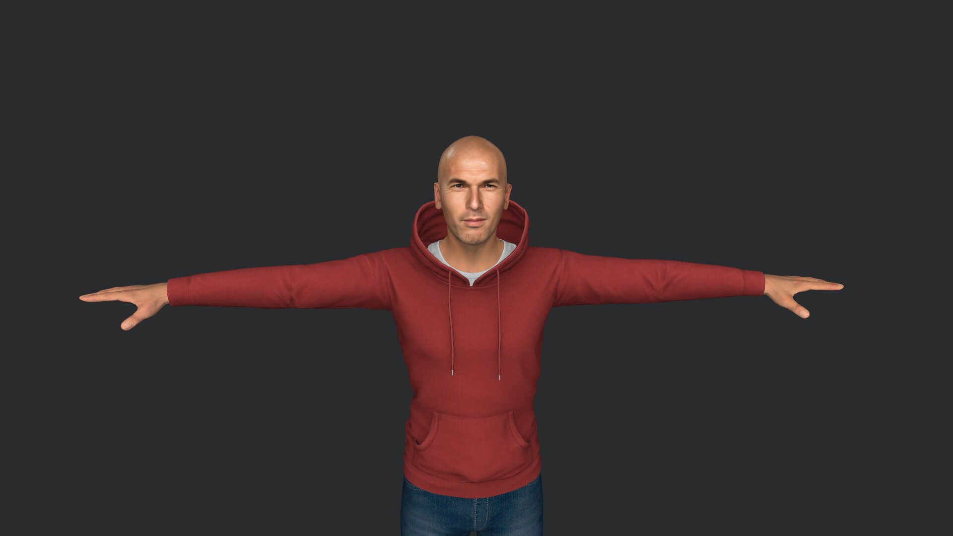 Zinedine Zidane Full Body Fully Rigged Character - 3D Model by meta avatars