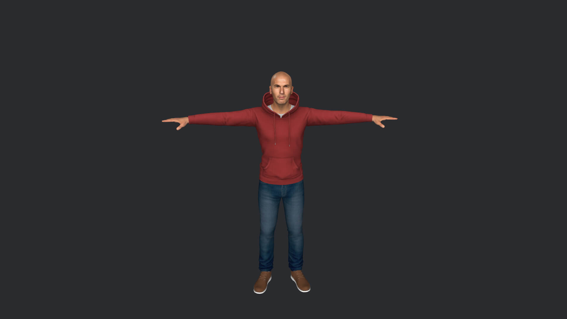 Zinedine Zidane Full Body Fully Rigged Character - 3D Model by meta avatars