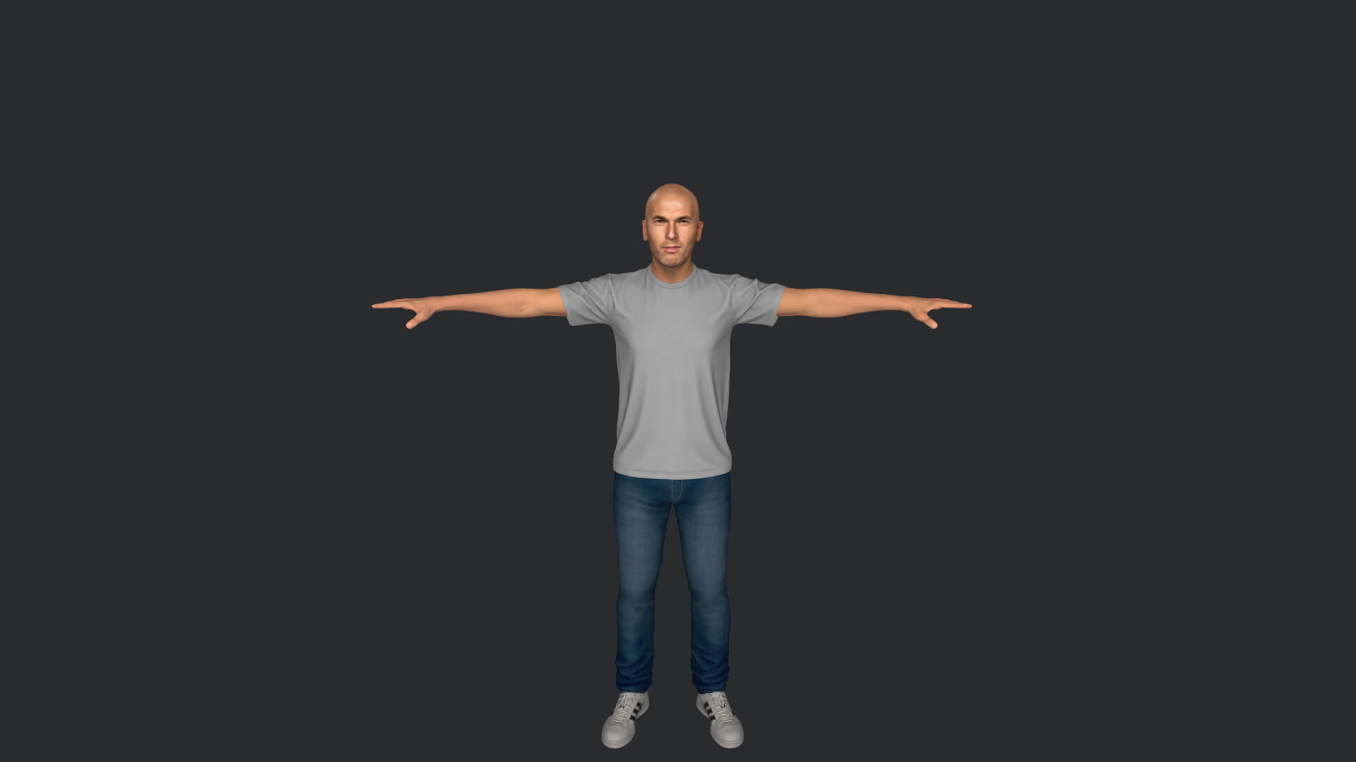 Zinedine Zidane Full Body Fully Rigged Character - 3D Model by meta avatars