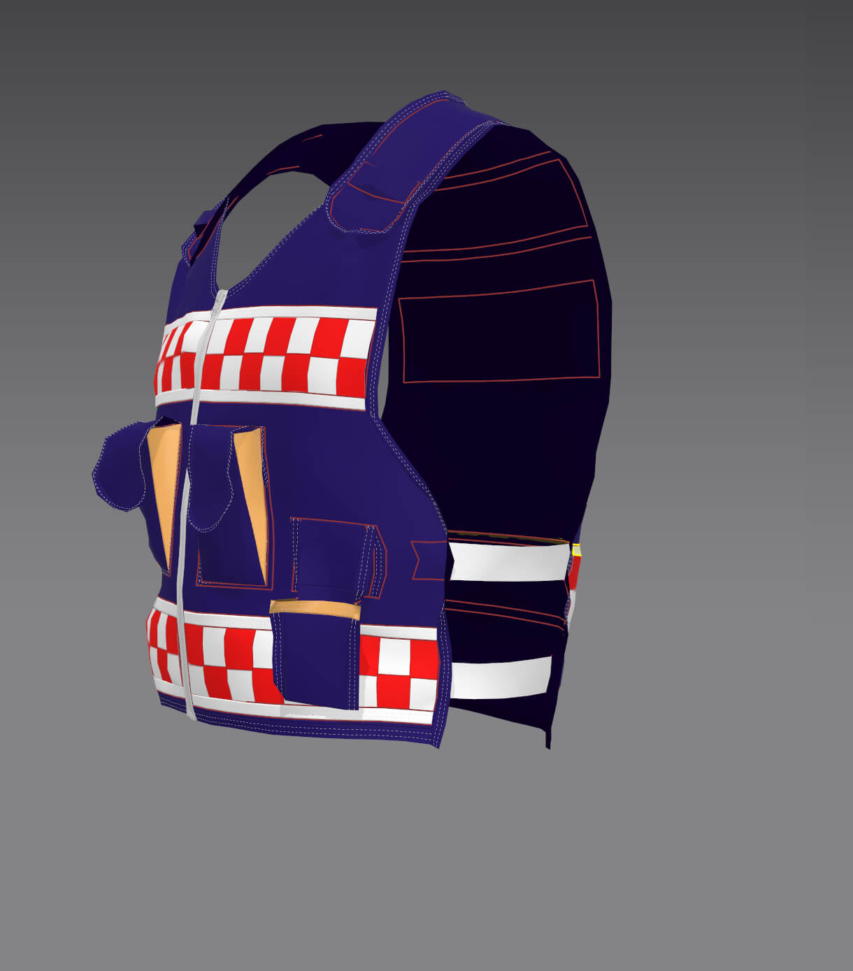 Generic Paramedic Vest - 3D Model by MetaCortex