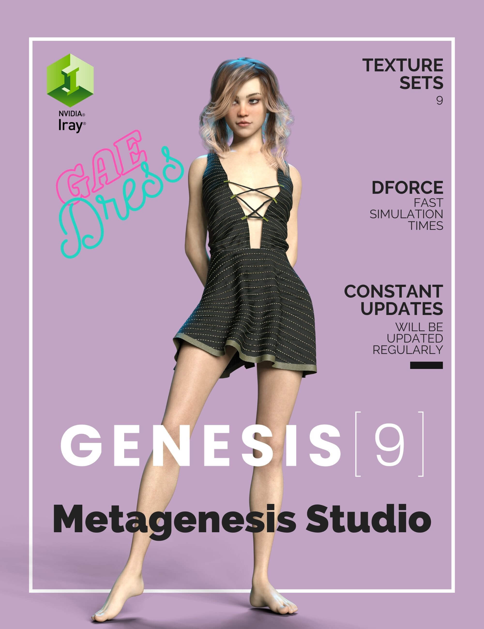 dForce GAE Dress for Genesis 8 and 9 - Daz Content by metagenesis