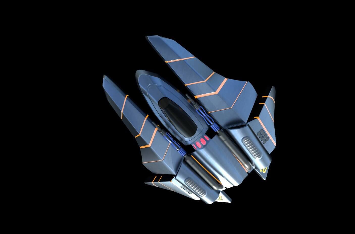 AlphaOne Space Ship - 3D Model by metalfreakqx