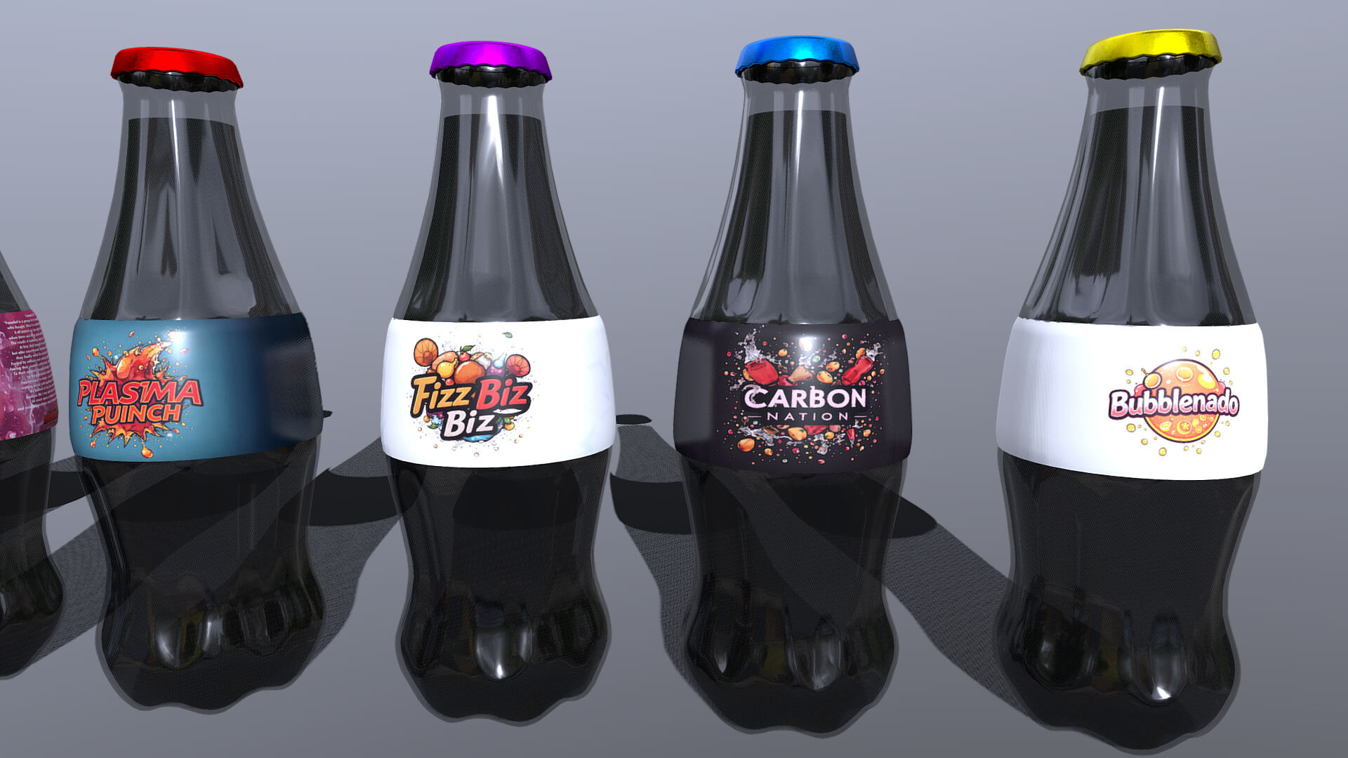 Creative Soda Bottle Collection - 3D Model by metalfreakqx