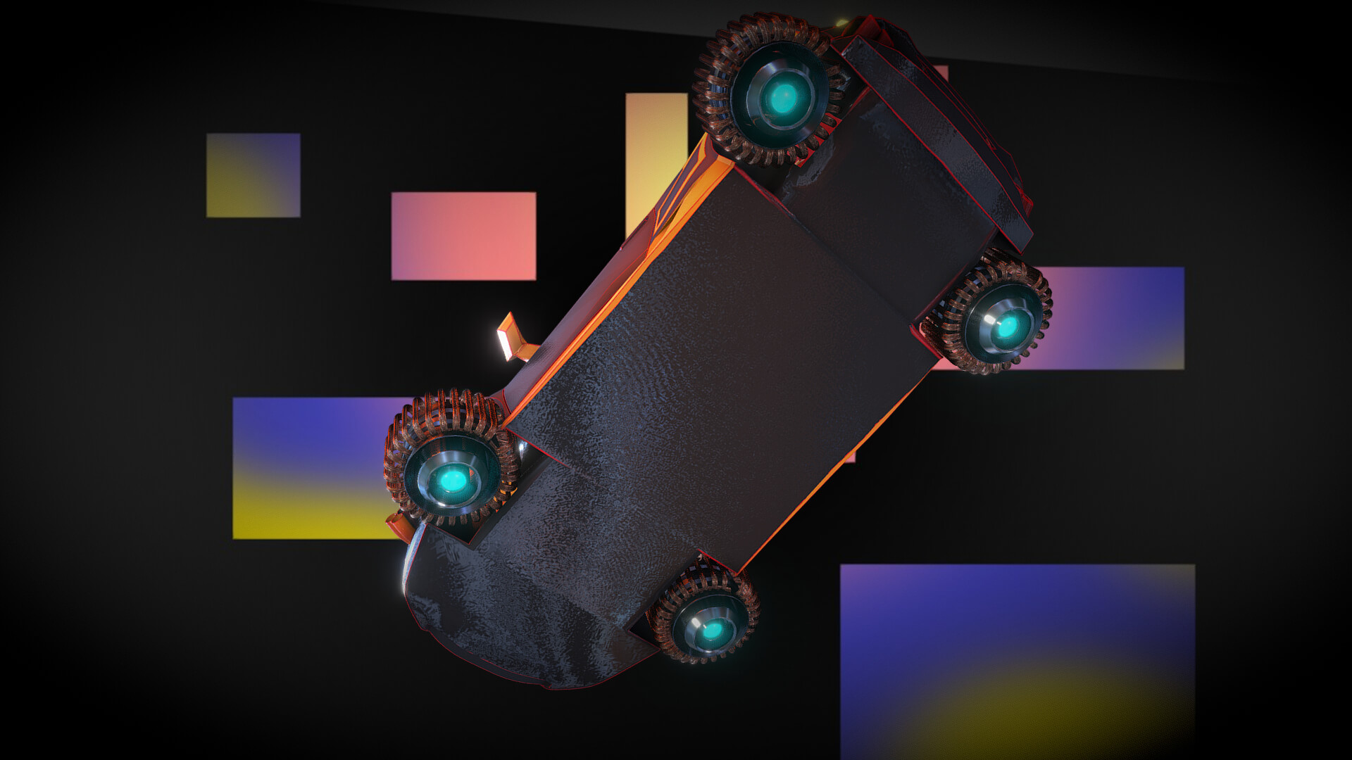 Cyberpunk Hover Car - Stylized 3D Model by metalfreakqx