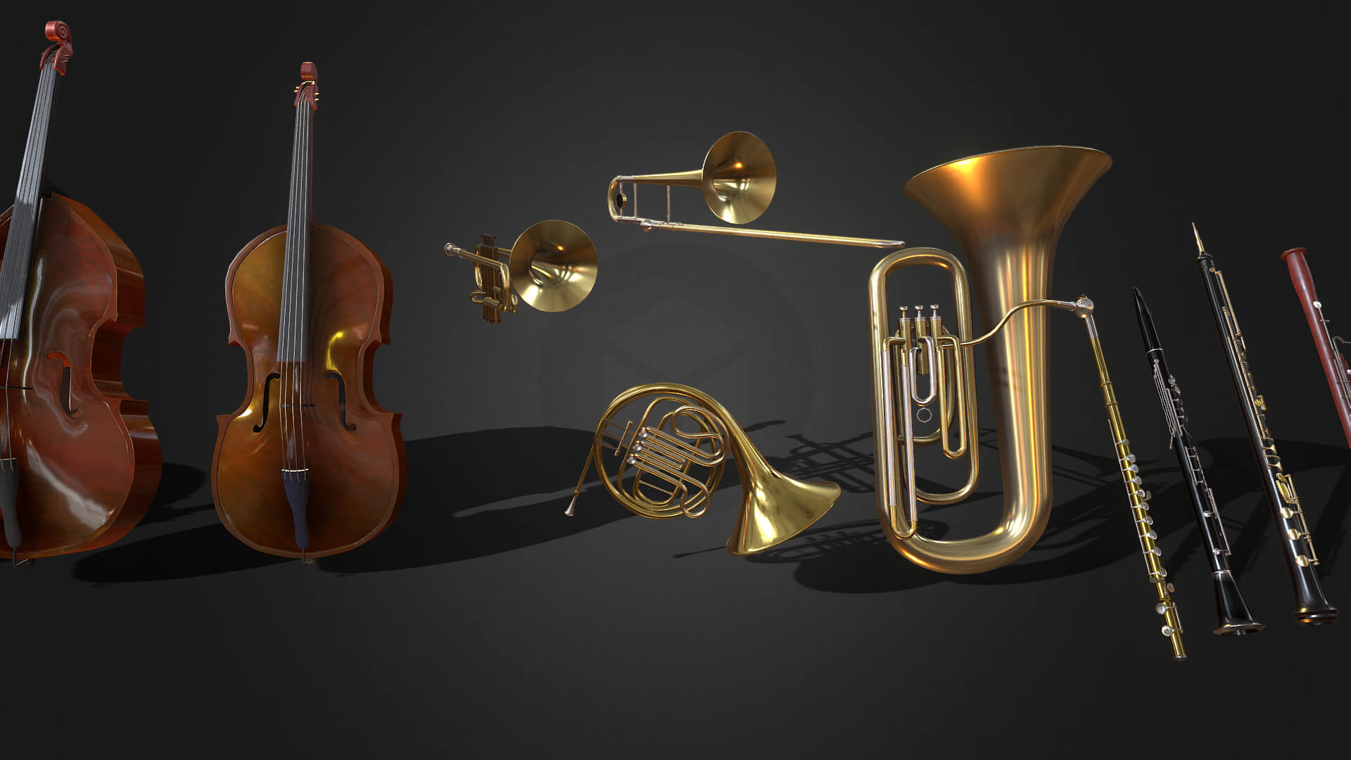 Orchestra Instrument Pack - 3D Model by metalfreakqx
