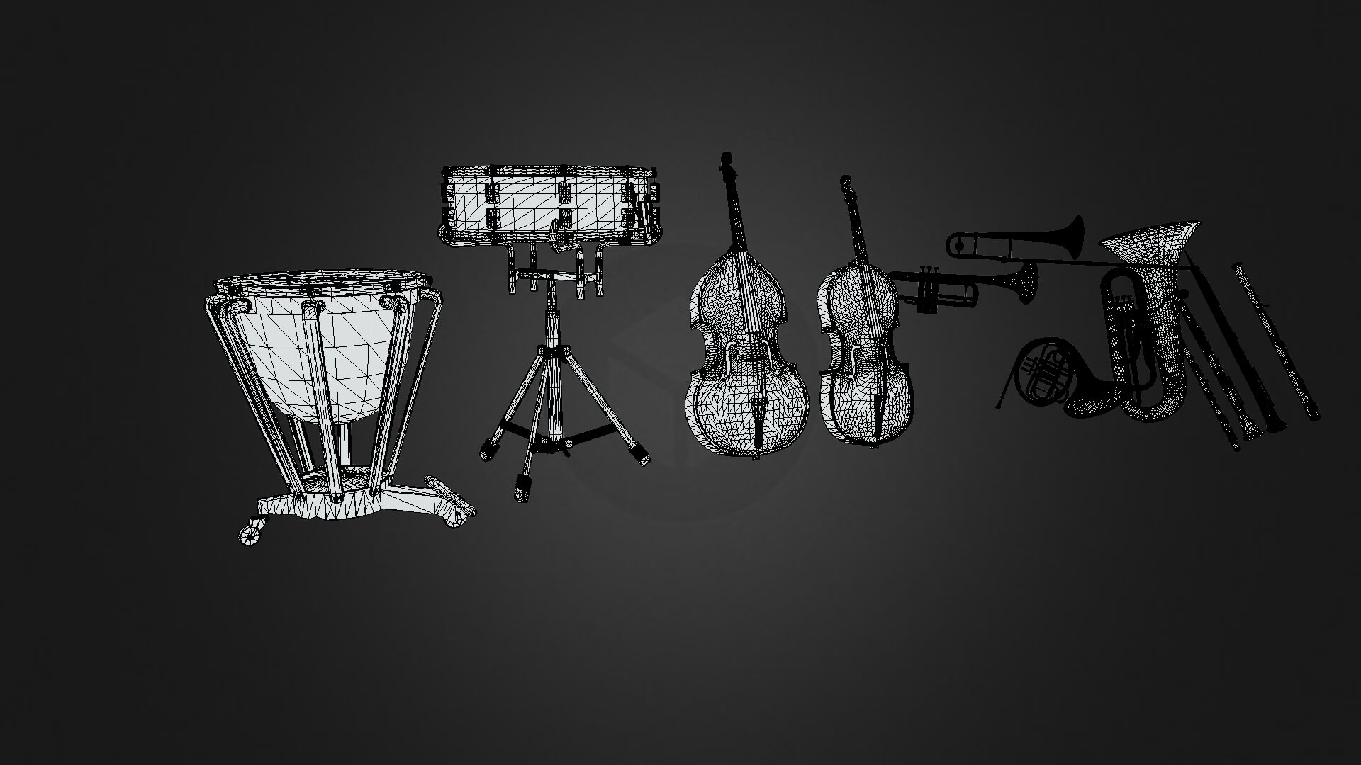 Orchestra Instrument Pack - 3D Model by metalfreakqx