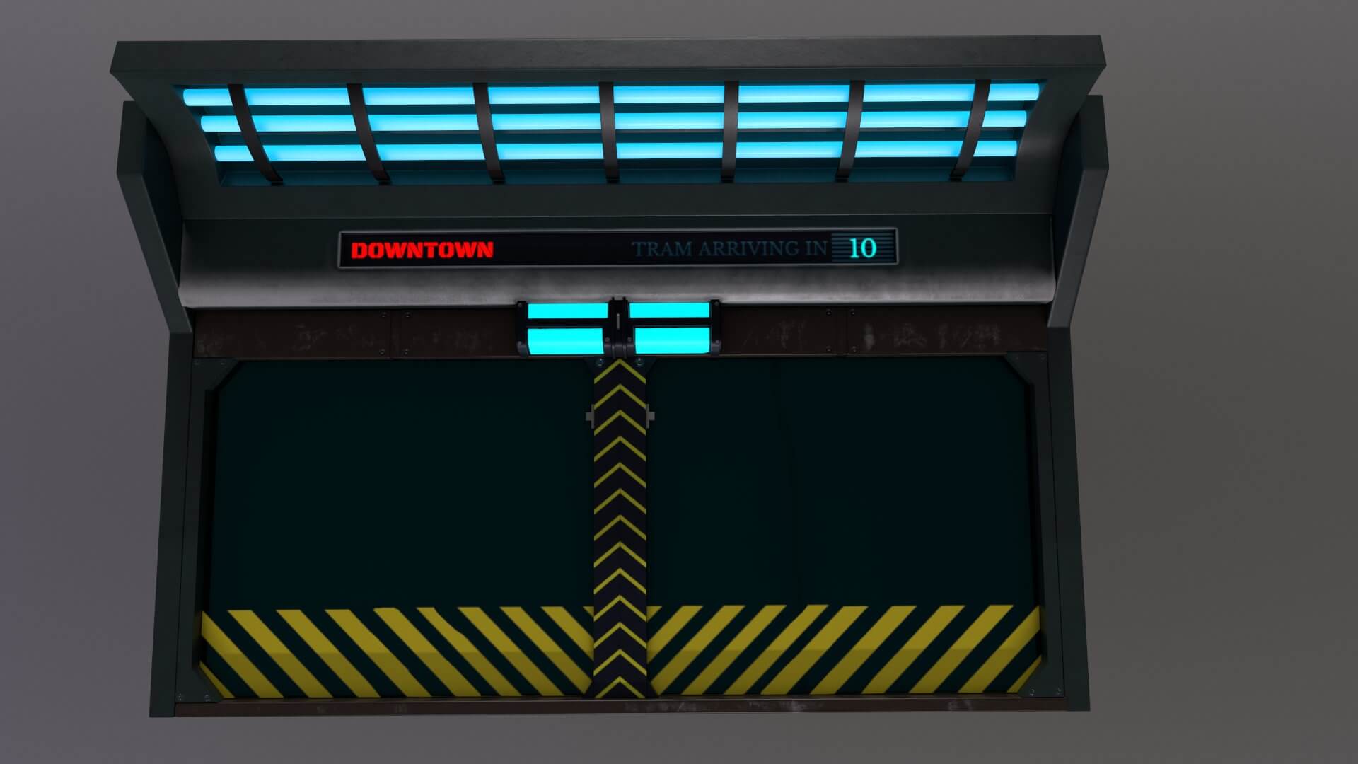 Sci-Fi Tram Gate 3D Model by metalfreakqx