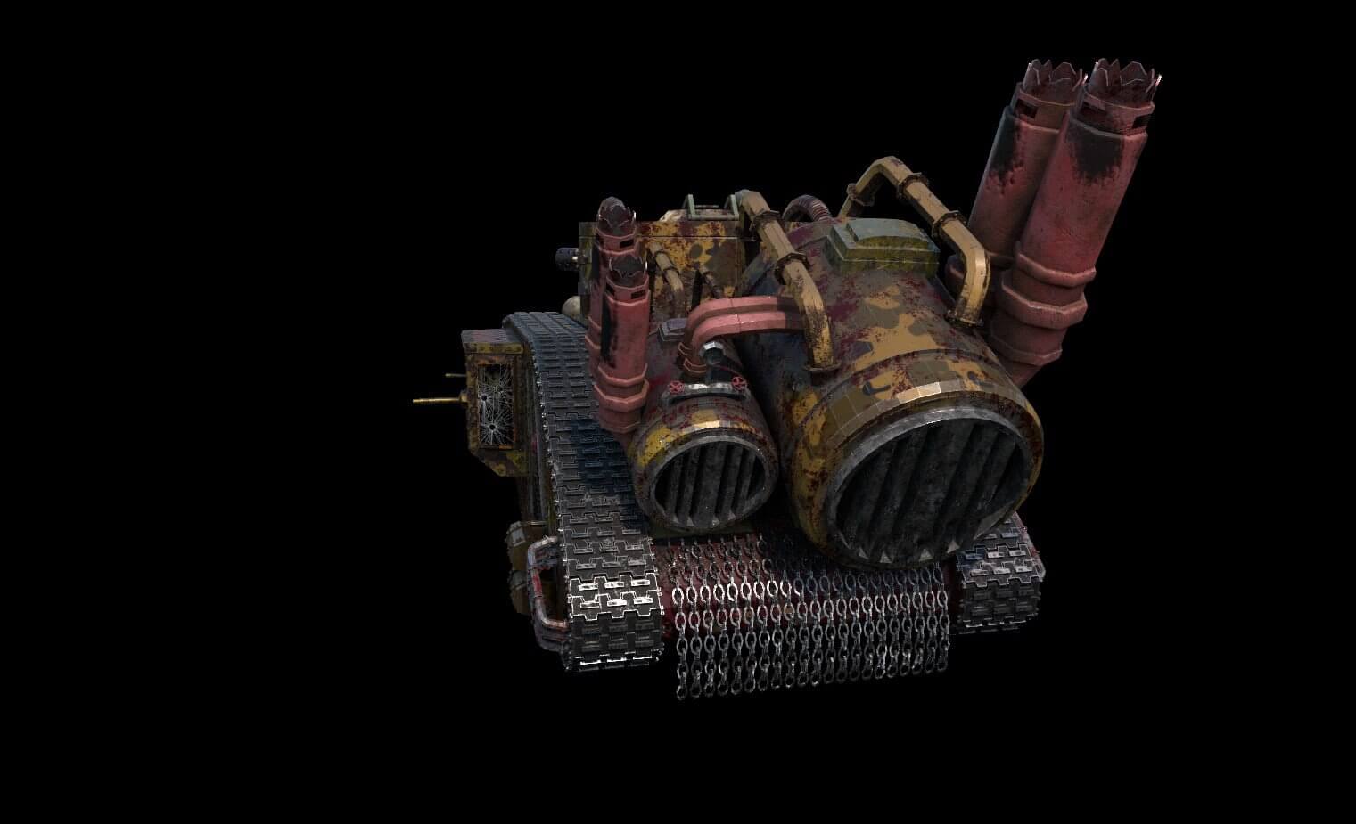 Steampunk Tank - 3D Model by metalfreakqx
