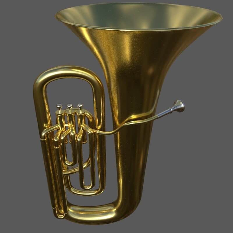 Tuba - 3D Model by metalfreakqx