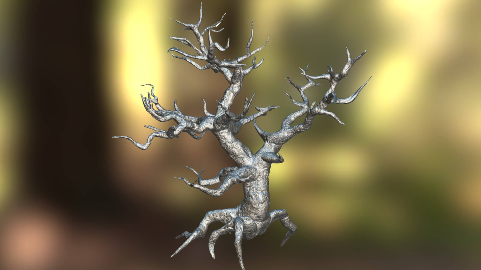 Twisted Withering Tree - 3D Model by metalfreakqx