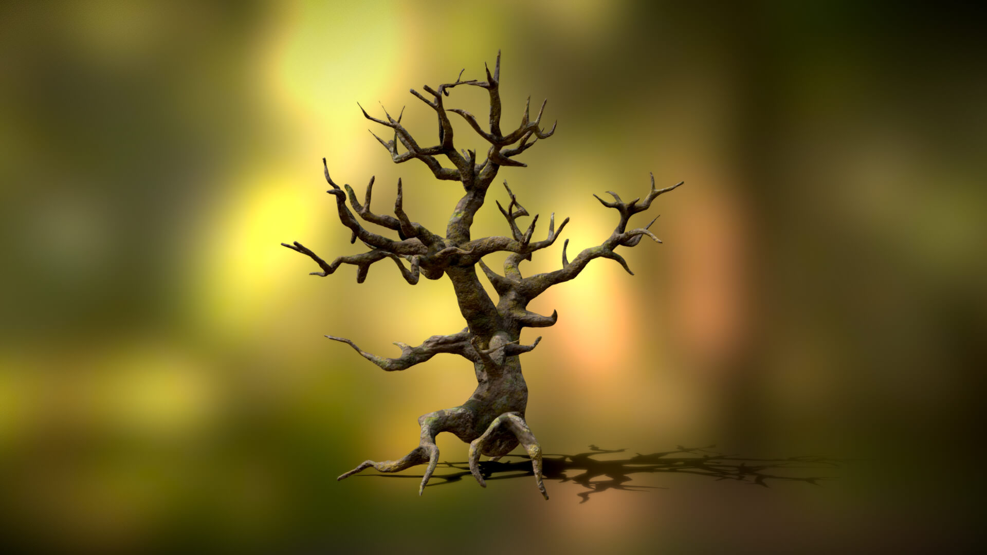 Twisted Withering Tree - 3D Model by metalfreakqx