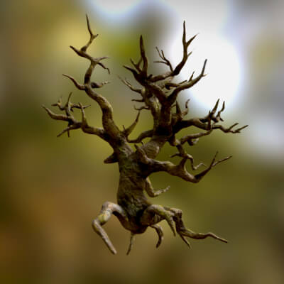 Twisted Withering Tree - 3D Model by metalfreakqx