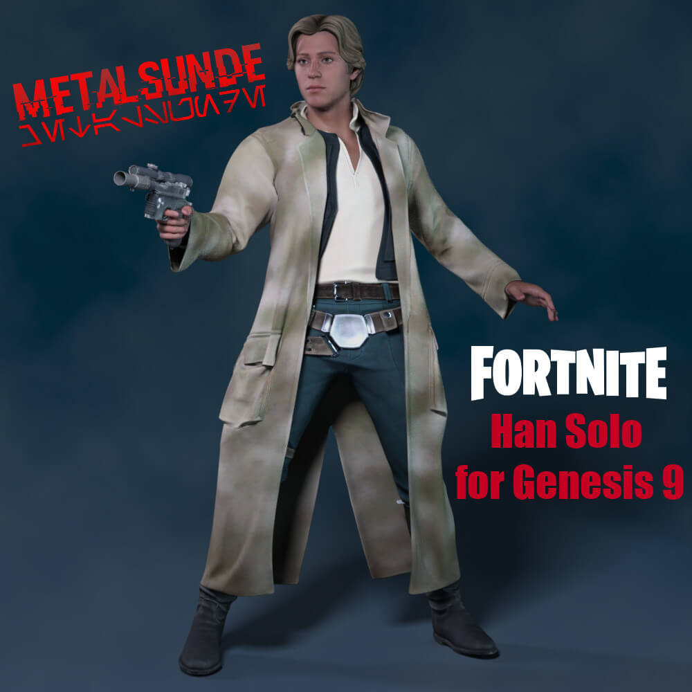 Fortnite Han Solo Outfit for Genesis 9 - Daz Content by MetalSunde