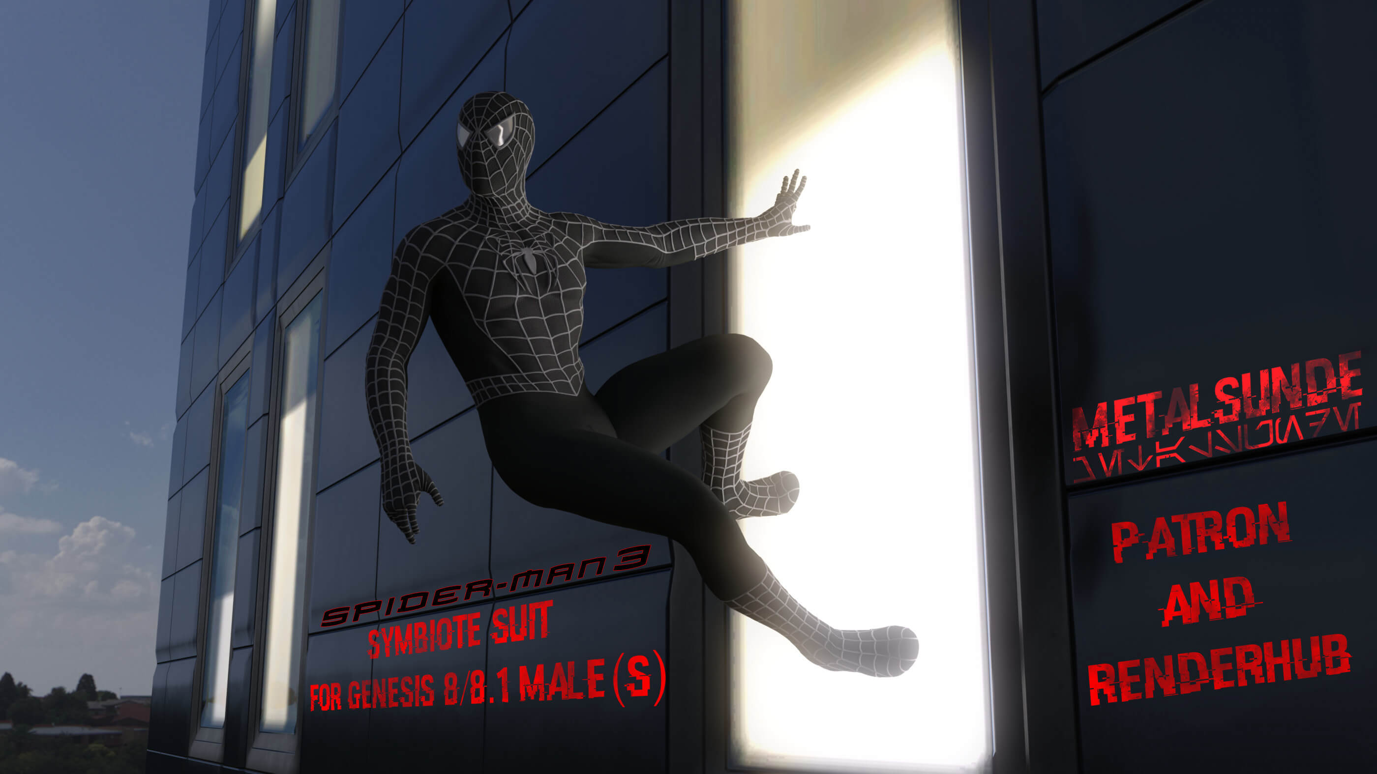 Symbiote Spider-Man 2007 - Raimi Ver for Genesis 8/8.1 Male Daz Content ...