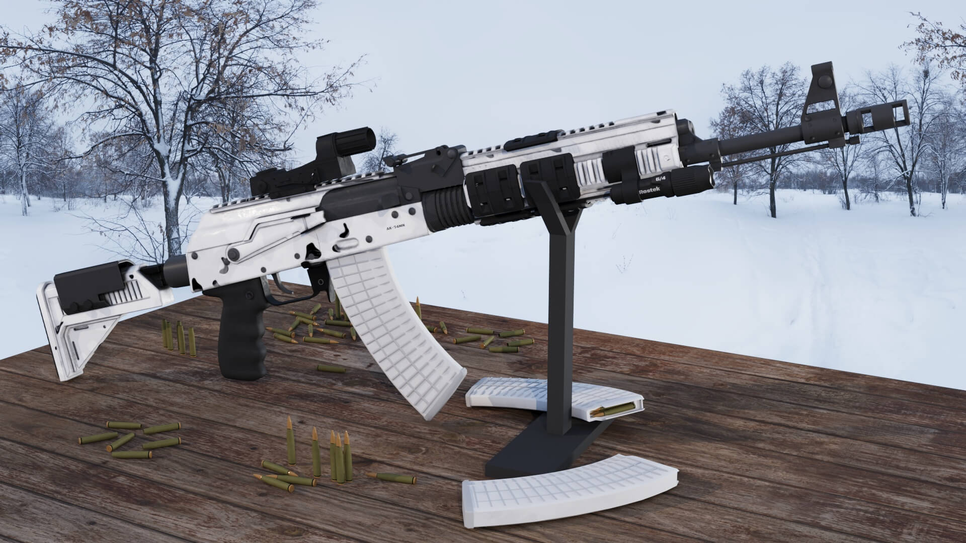 AK-74Mn Weapons Pack 3D Model by Metenkov