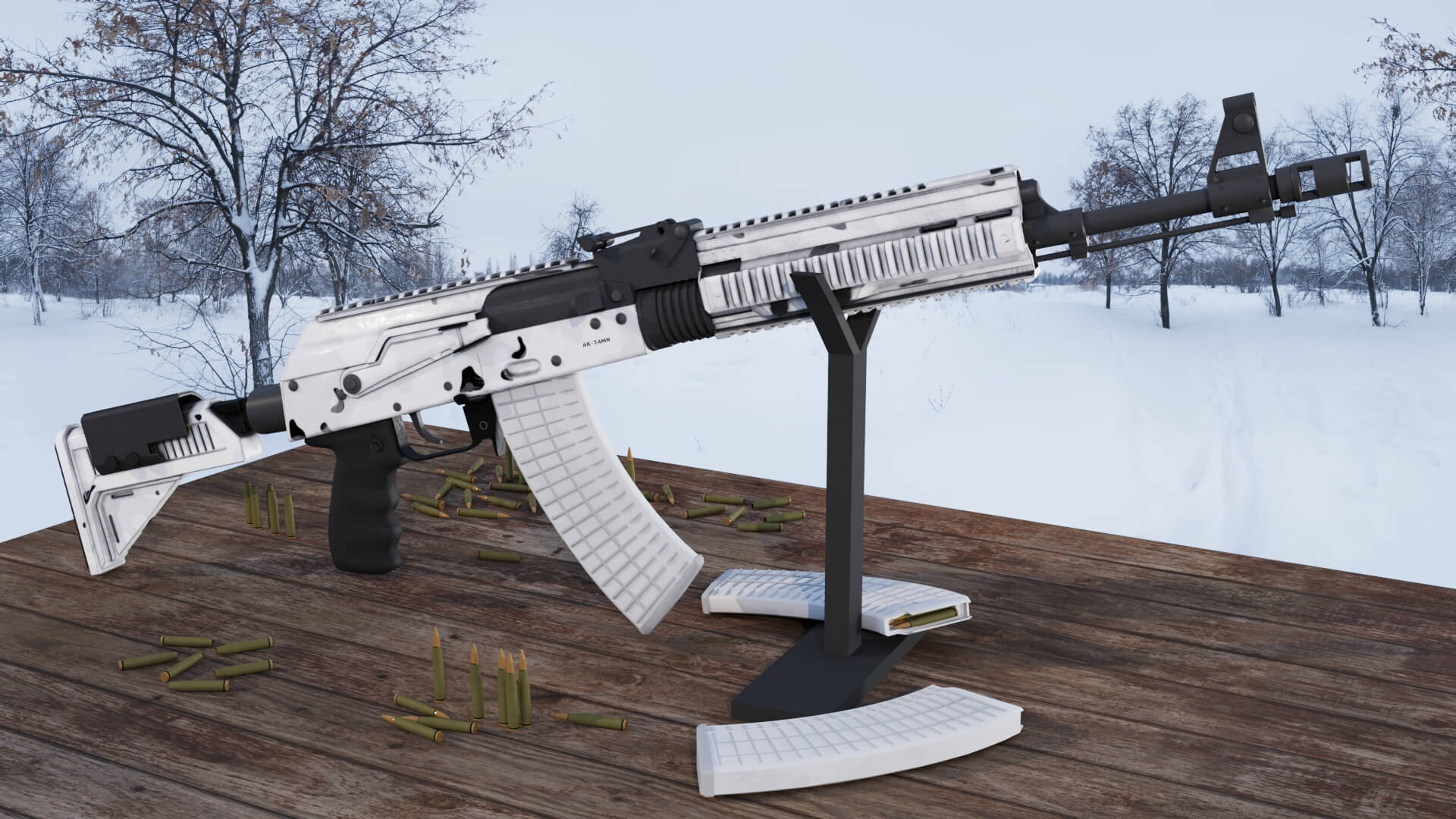 AK-74Mn Weapons Pack 3D Model by Metenkov