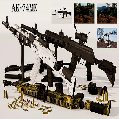 AK-74Mn Weapons Pack 3D Model by Metenkov