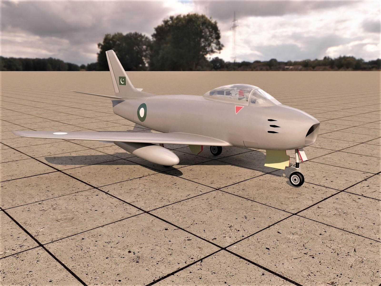 F-86F 3D Render, Digital Art by mfarooqhayat