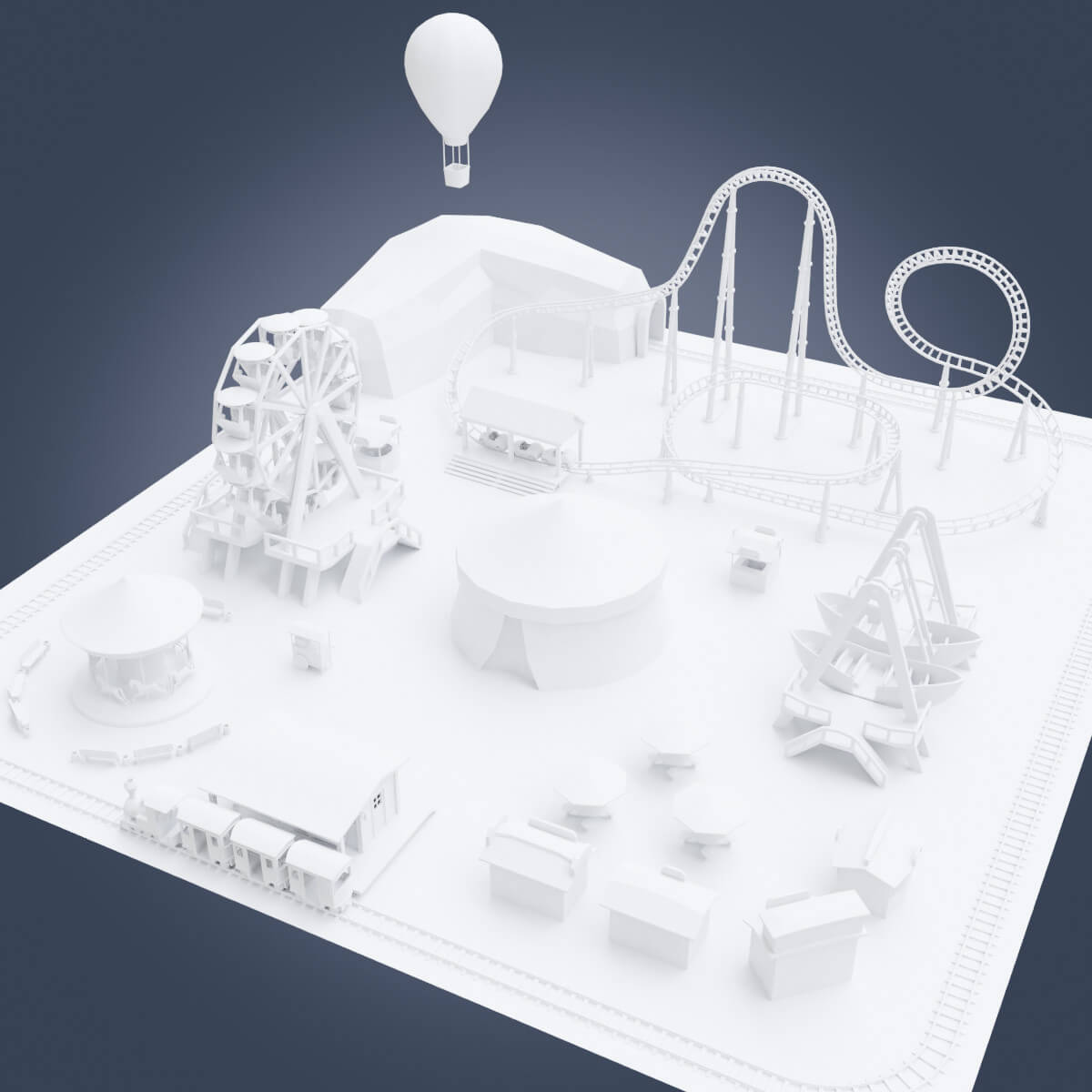 Amusement Park - 3D Model by mg53