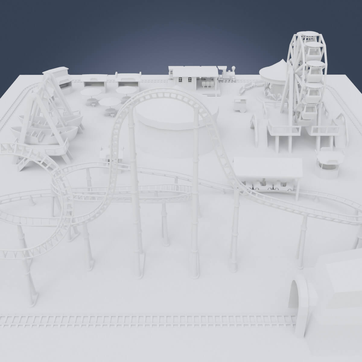 Amusement Park - 3D Model by mg53