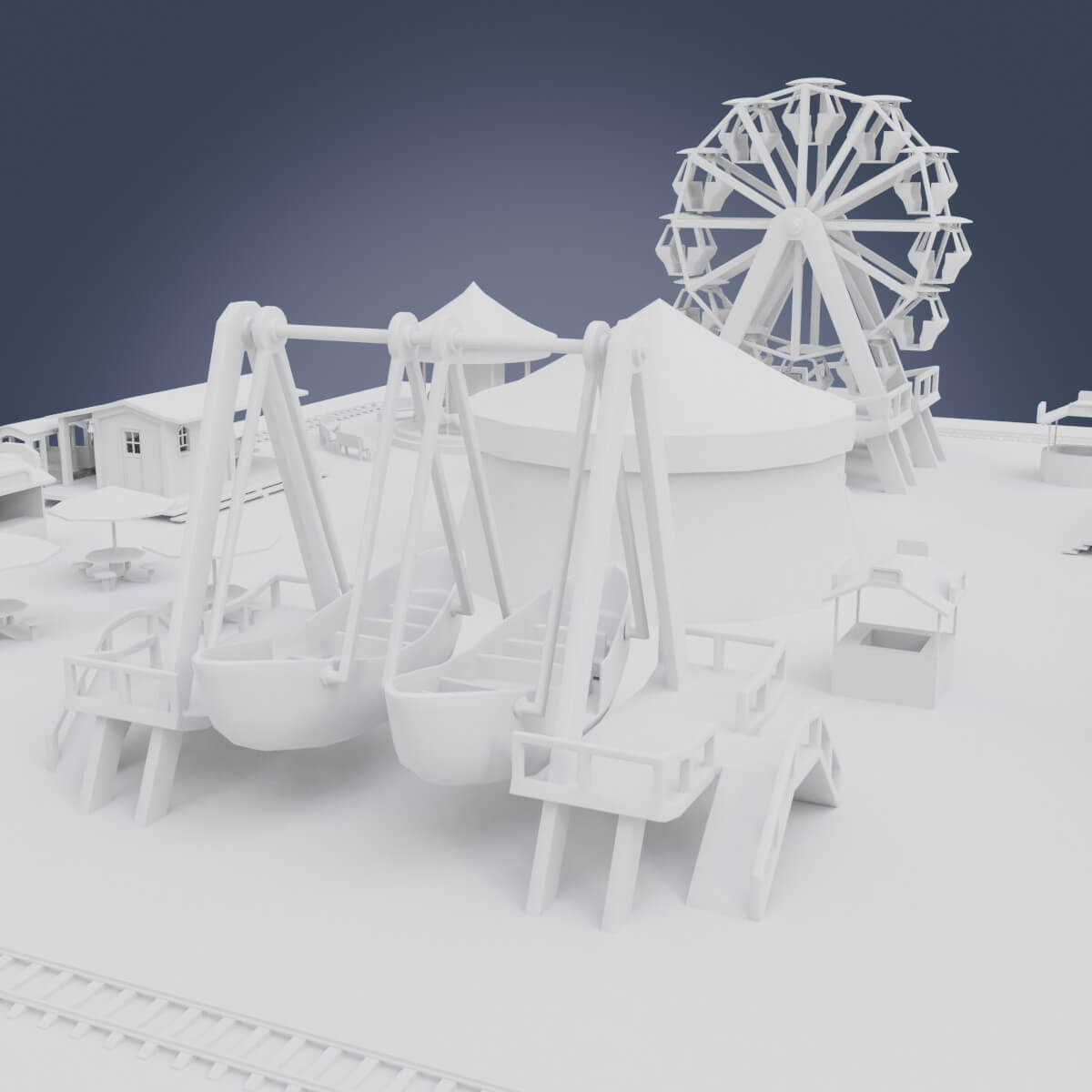 Amusement Park - 3D Model by mg53
